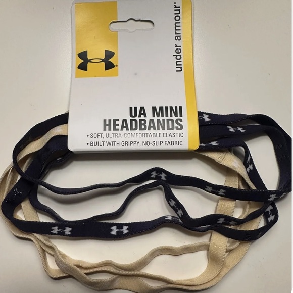 Under Armour | Accessories | Nwt Under Armour Mini Headbands 6 Pack Navy Gold Pale Yellow New ...